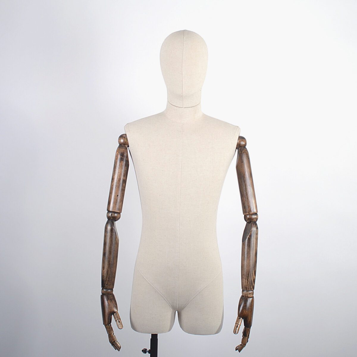 Articulated Male Torso | Wooden Arms | Metal Stand with Wheels