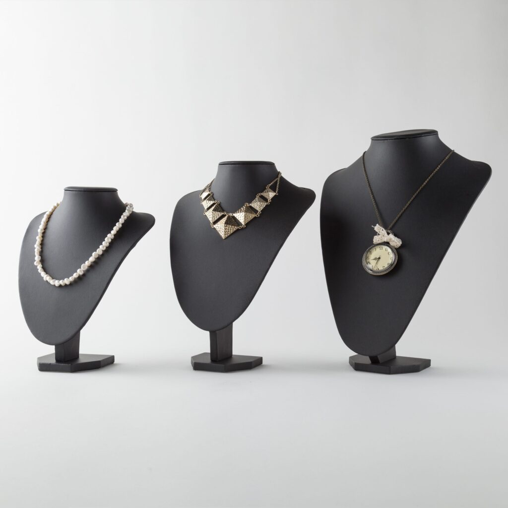 Buy A Tall Wooden Jewellery Bust Online For Your Display | Display Centre