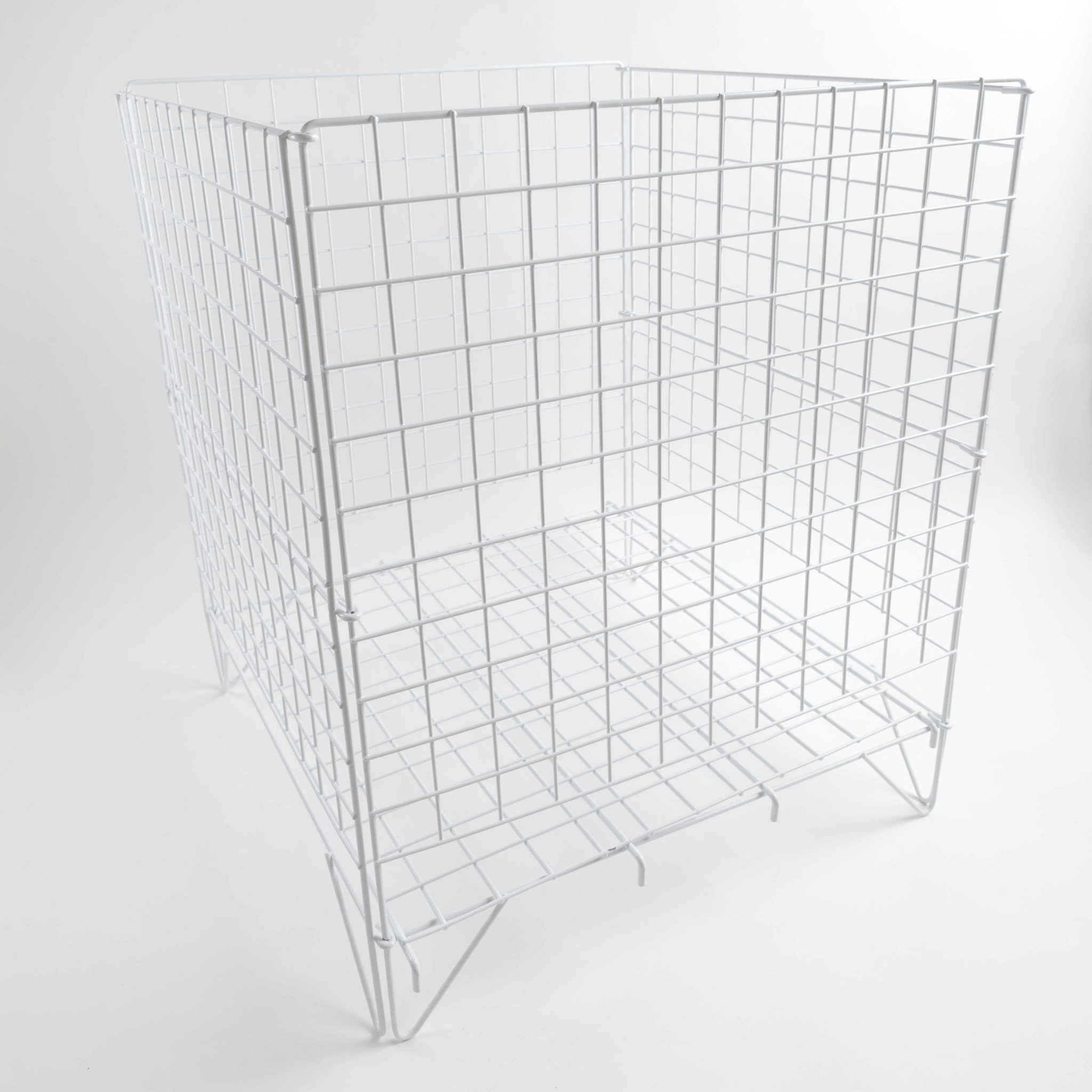 Chrome Grid Cube Display - 4 Compartments - The Display Centre
