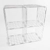 Chrome Grid Cube Display - 4 Compartments For Sale | Fast UK Delivery