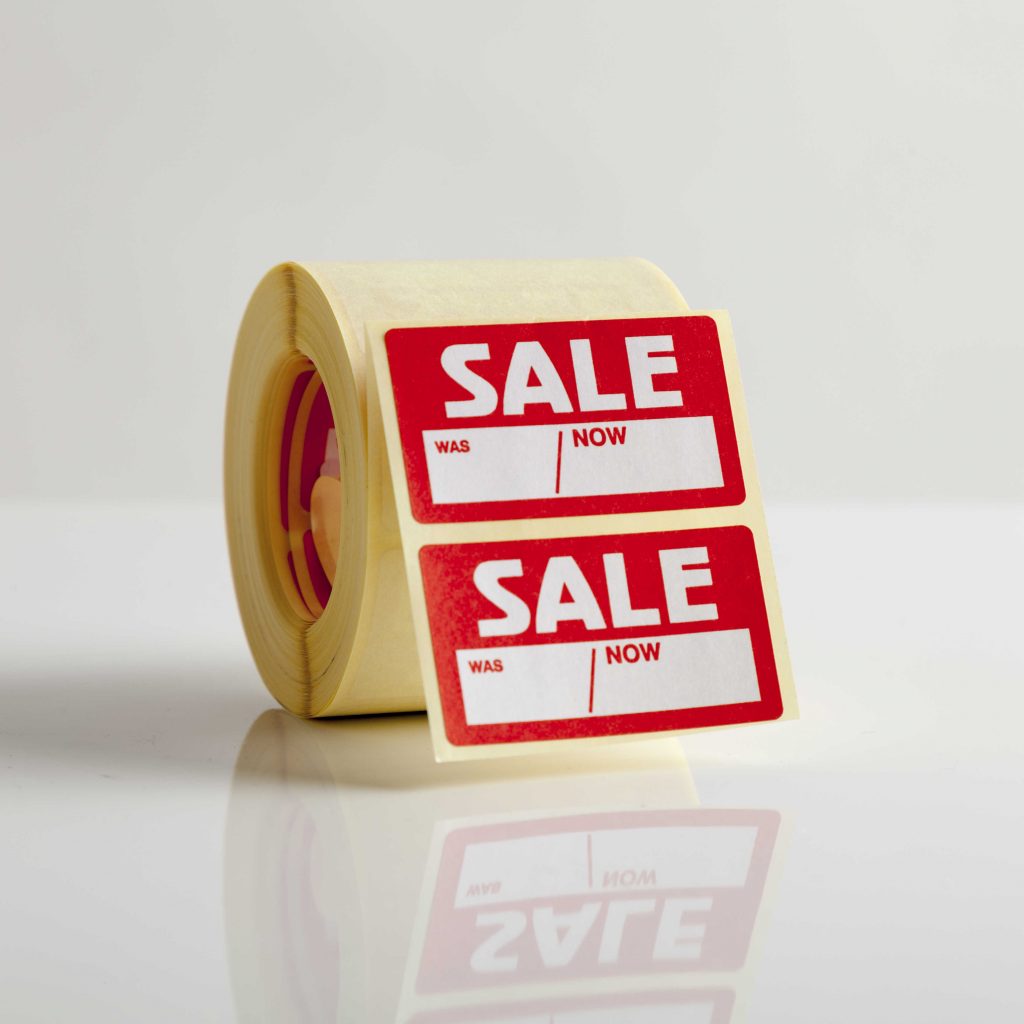 Was Now Sale Stickers | The Display Centre