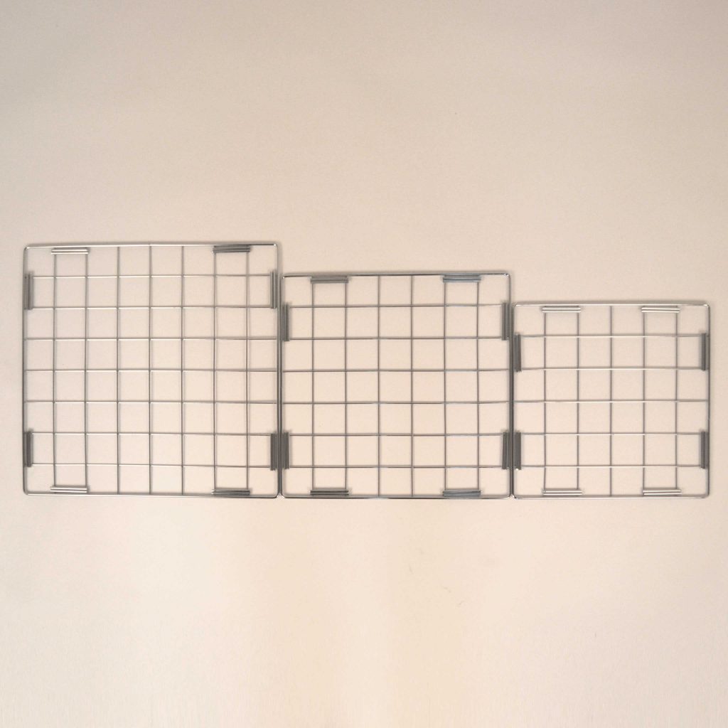 Chrome Grid Cube Display - 10 Compartments - The Display Centre
