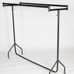 Black Double Clothes Rail on Wheels For Sale | Fast UK Delivery