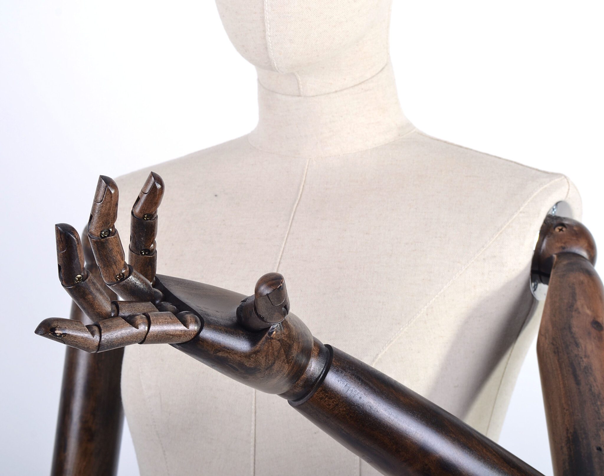 Articulated Female Mannequin / Wooden Arms | Fabric Body